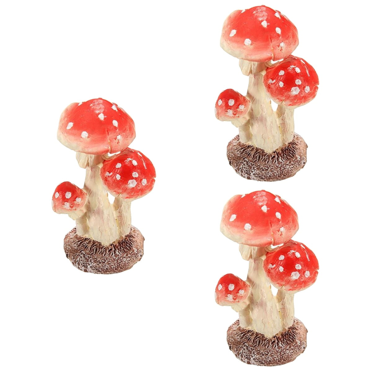 3 Pack Fairy Figurine Mushroom Decor Garden Mushrooms Outdoor Figurines ...