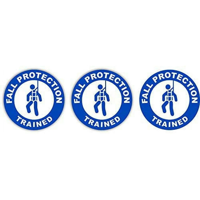 3 Pack | Fall Protection Trained Hard Hat Sticker | Helmet Decal ...