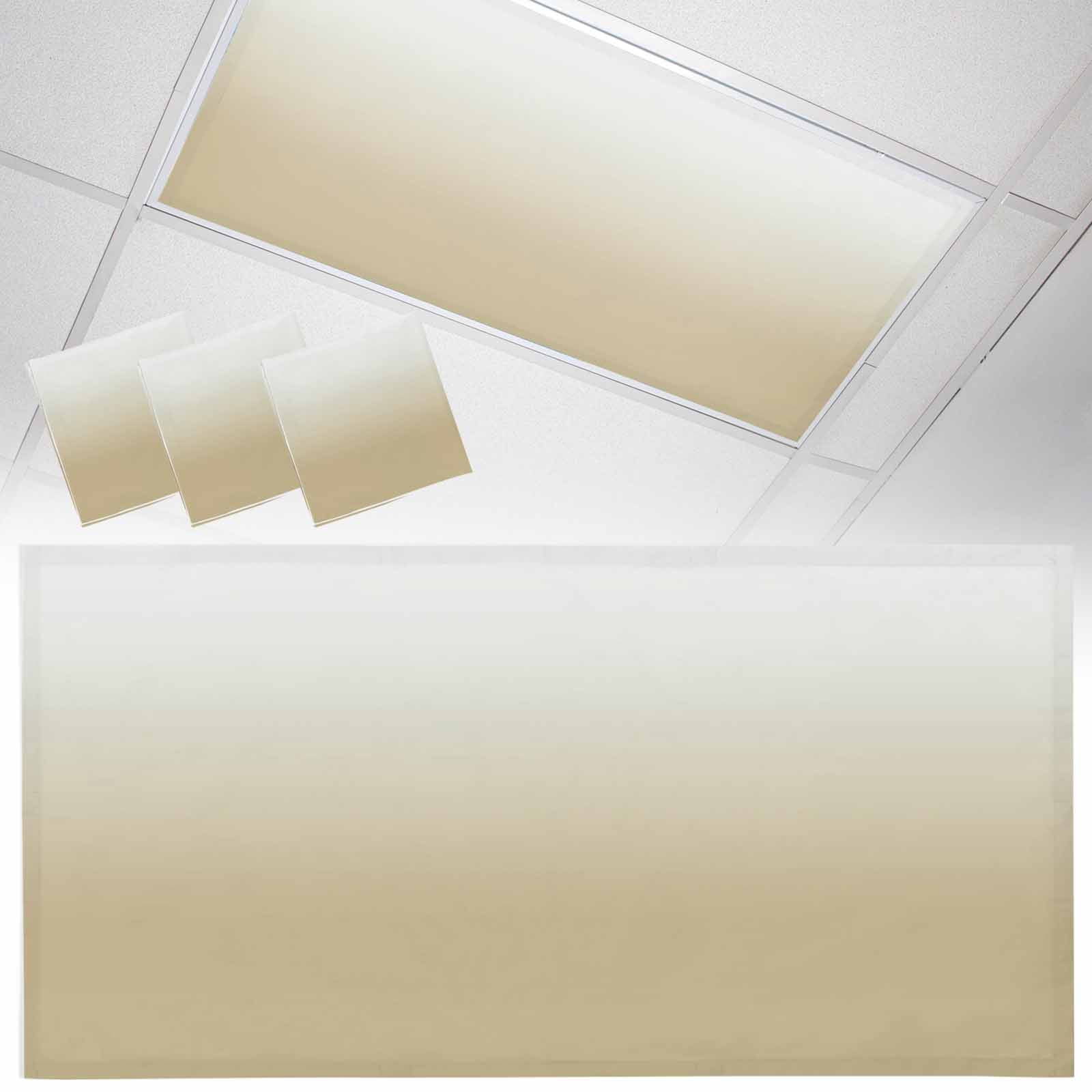 3 Pack Farm Yellow Fluorescent Light Covers for Ceiling Lights Gradient ...
