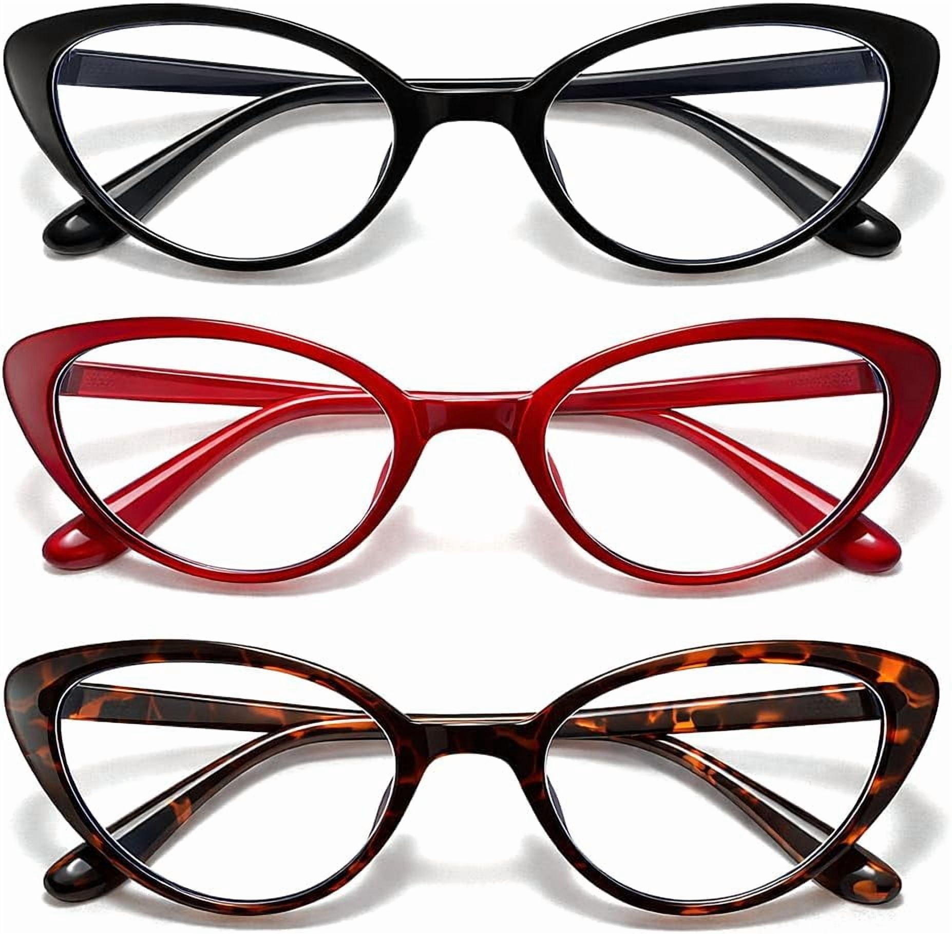 3 Pack Fashion Blue Light Glasses Women Men PC Frame Computer Screen ...
