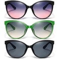 3 Pack Fashion Sunglasses Women Cat Eye Frame Trendy Retro Style ...