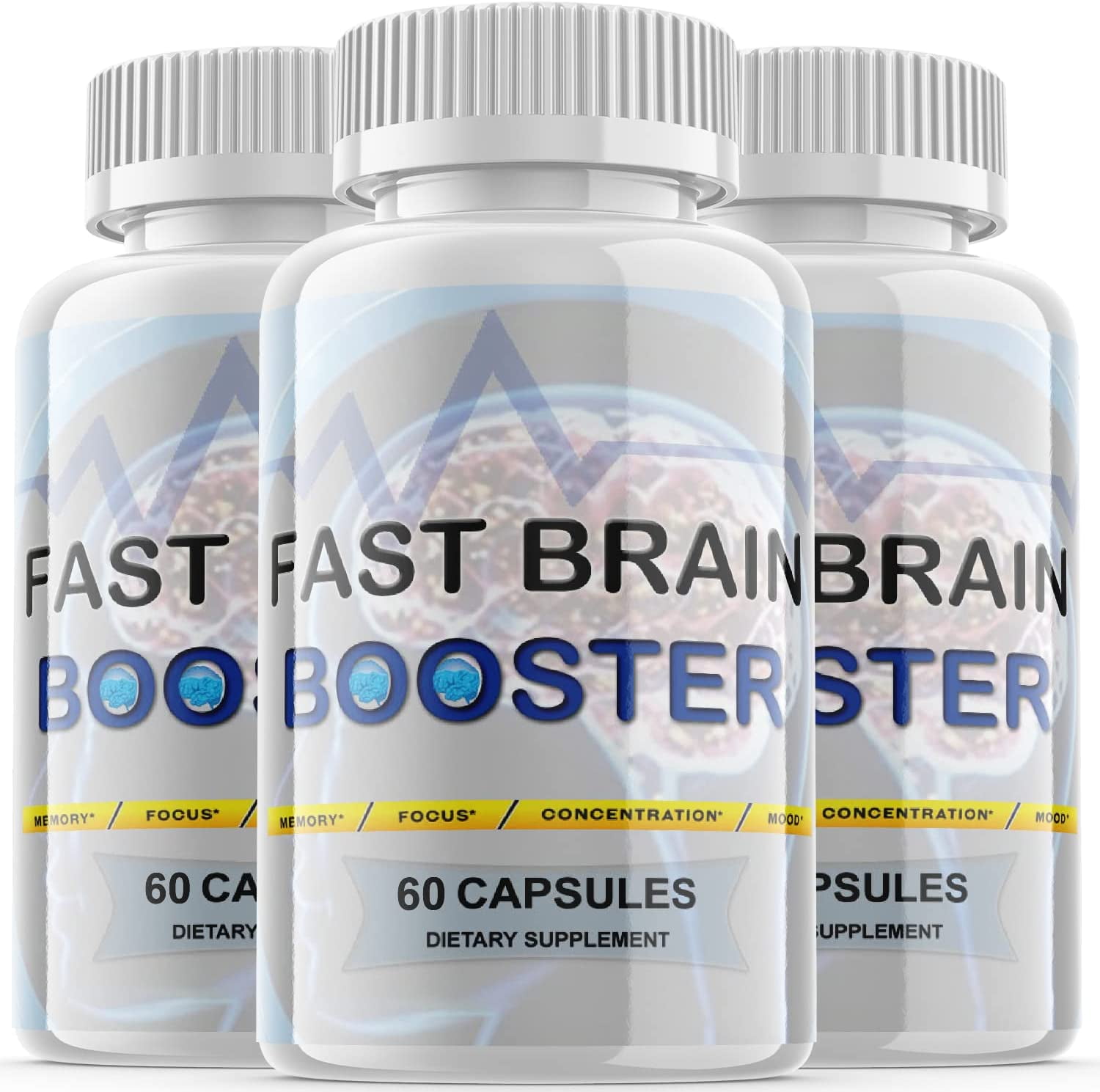 Fast Brain Booster (3 Pack) - Focus, Memory, Clarity & Energy Support ...