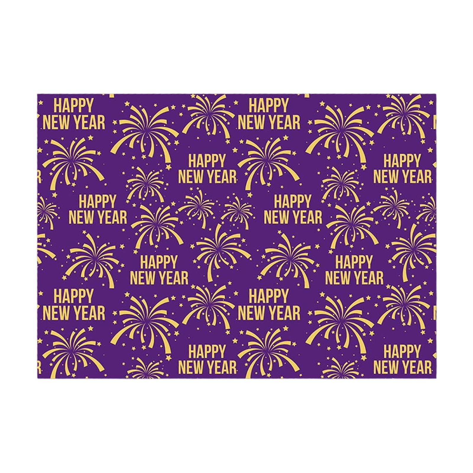 3-Pack Festive Gift Wrapping Paper - Christmas & New Year Patterns on ...