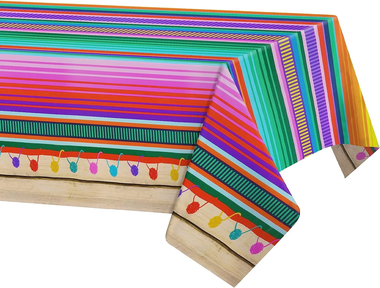 3 Pack Fiesta Tablecloth, Mexican Themed Plastic Table Cover for ...