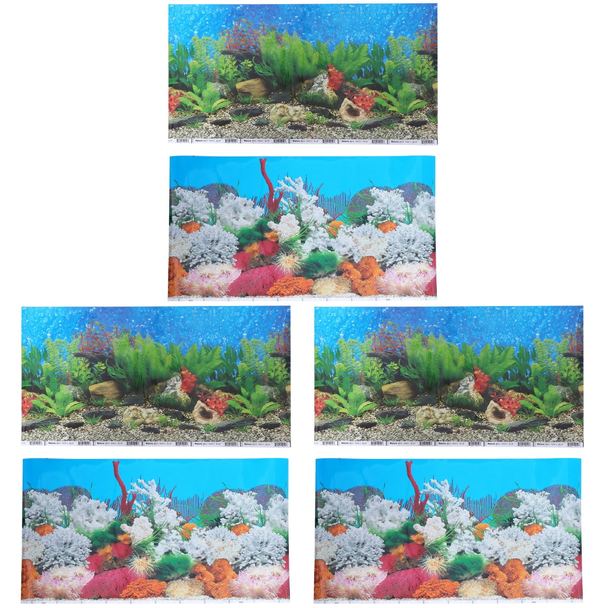 3 Pack Fish Tank Background Sticker Ocean Stickers Aquarium - Walmart.com