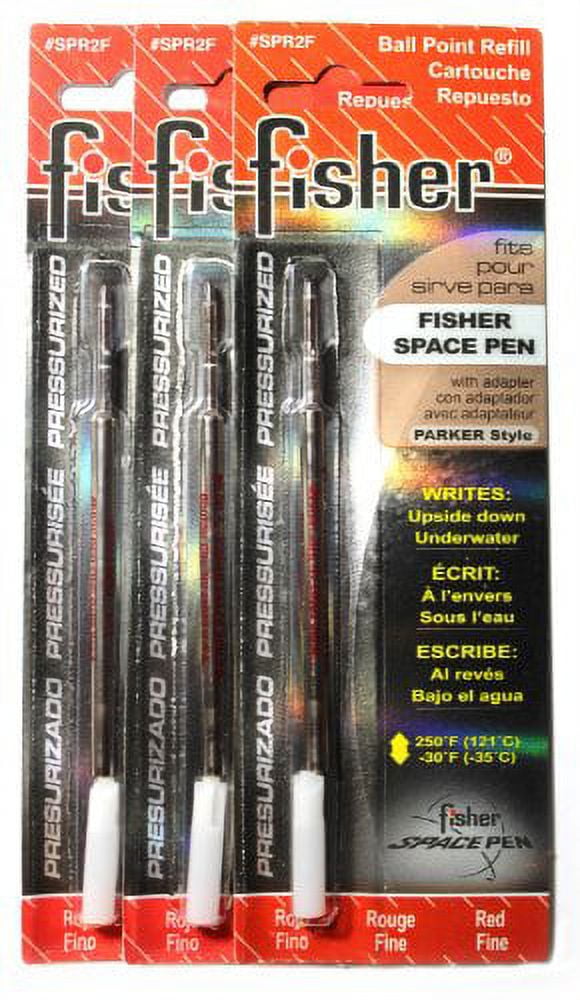 3 Pack Fisher Space Pen Red Ink Refills SPR2F Fine Tip - Walmart.com