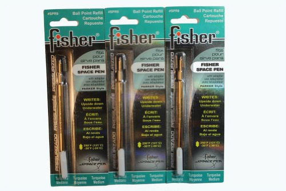 3 Pack Fisher Space Pen Turquoise Ink Refills SPR9 Medium Tip - Walmart.com