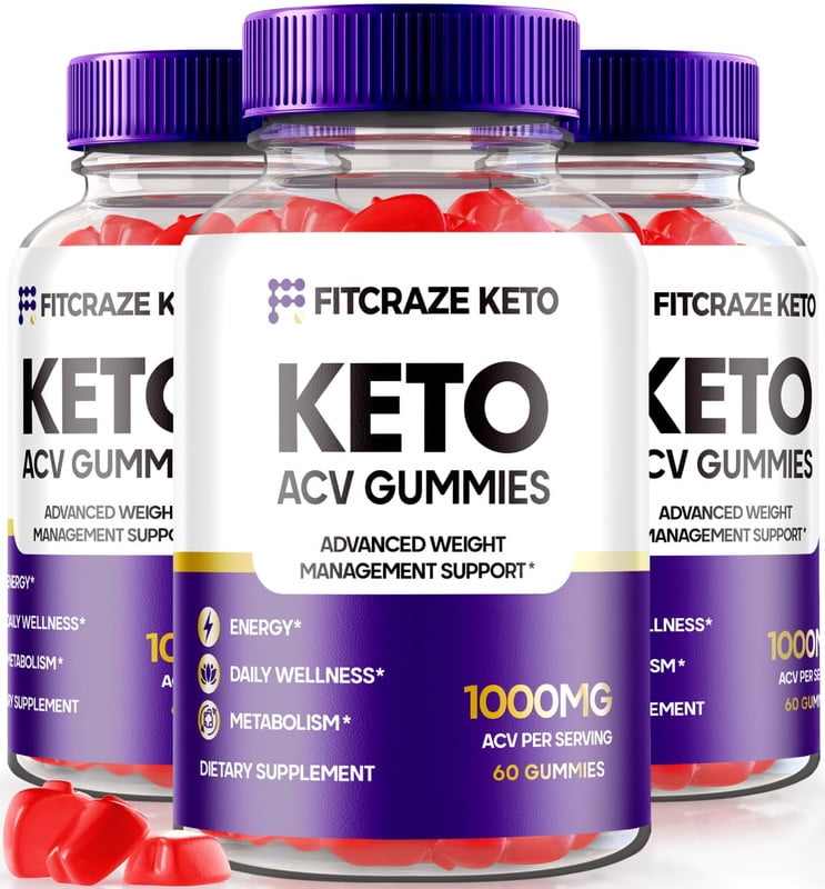 (3 Pack) Fit Craze Keto Gummies, FitCraze Keto ACV Gummies, All Natural ...