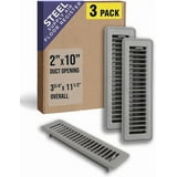 [3 Pack] Fits 2x10 and 10x2 Duct Opening | Floor Register with Louvered ...