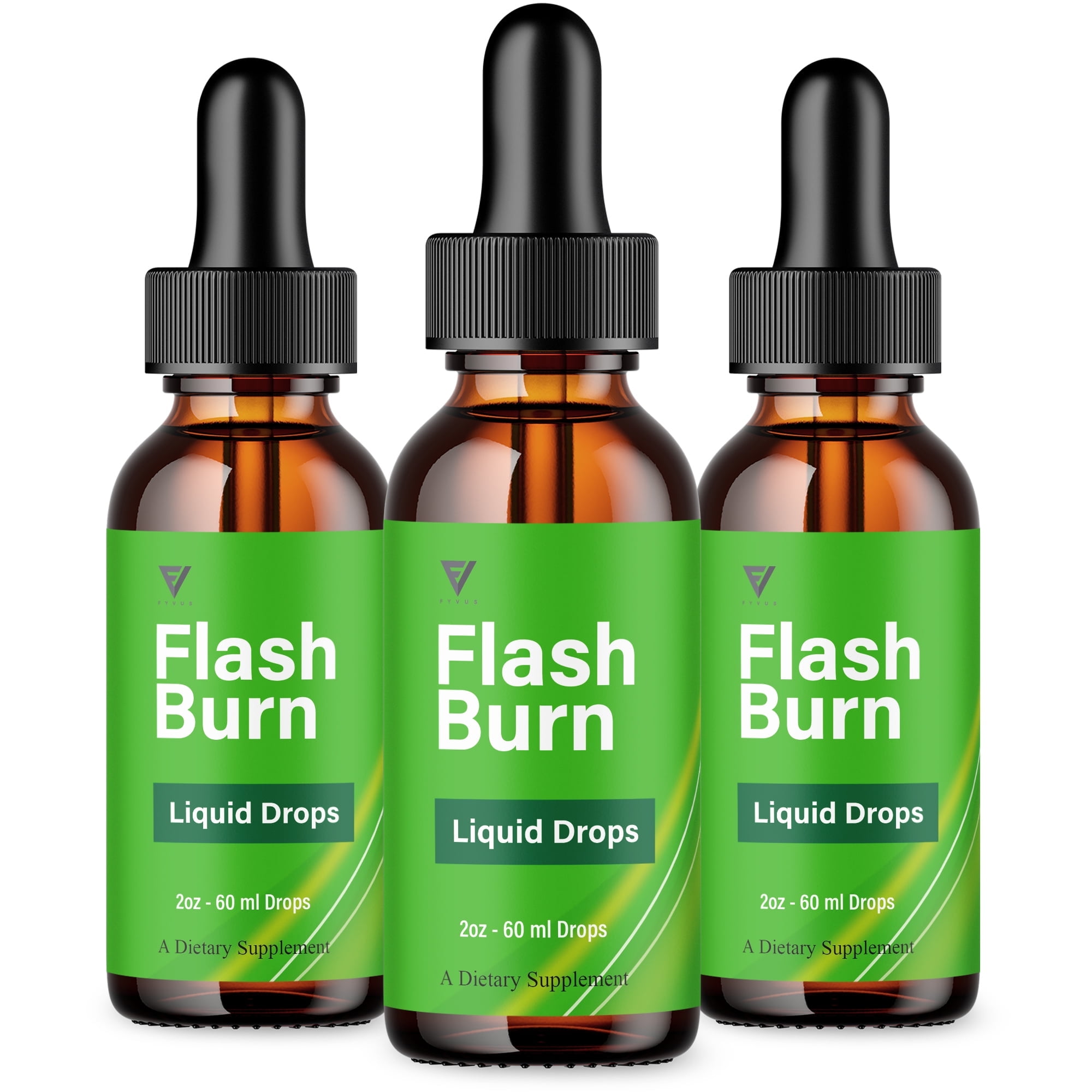 (3 Pack) FlashBurn Health Support Drops, Flash Burn Advanced Supplement ...