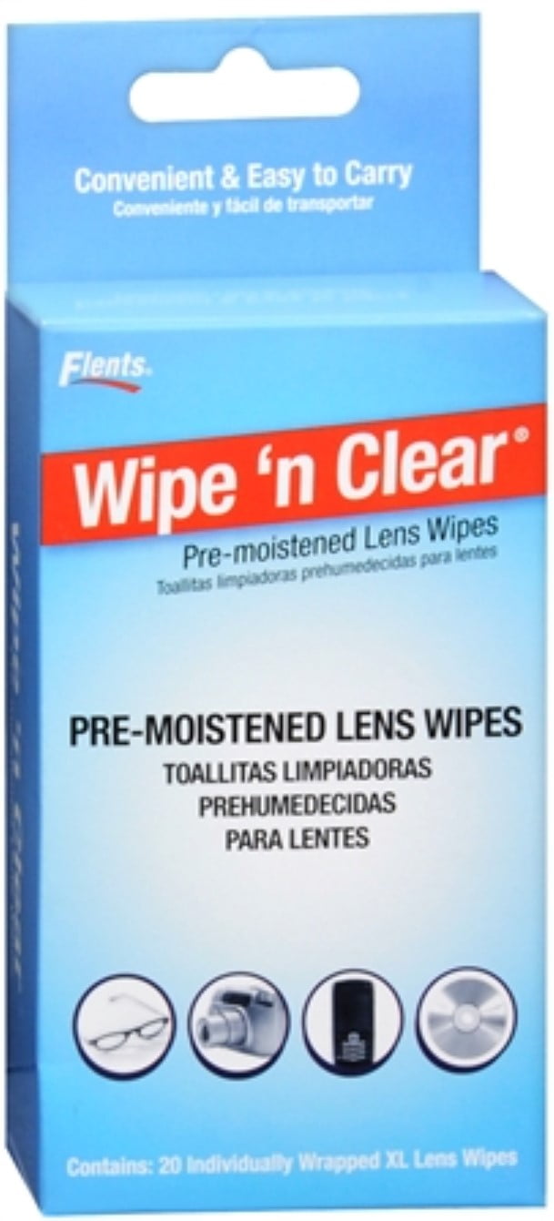 3 Pack - Flents Wipe 'N Clear Premoistened Tissues 20 Each - Walmart.com