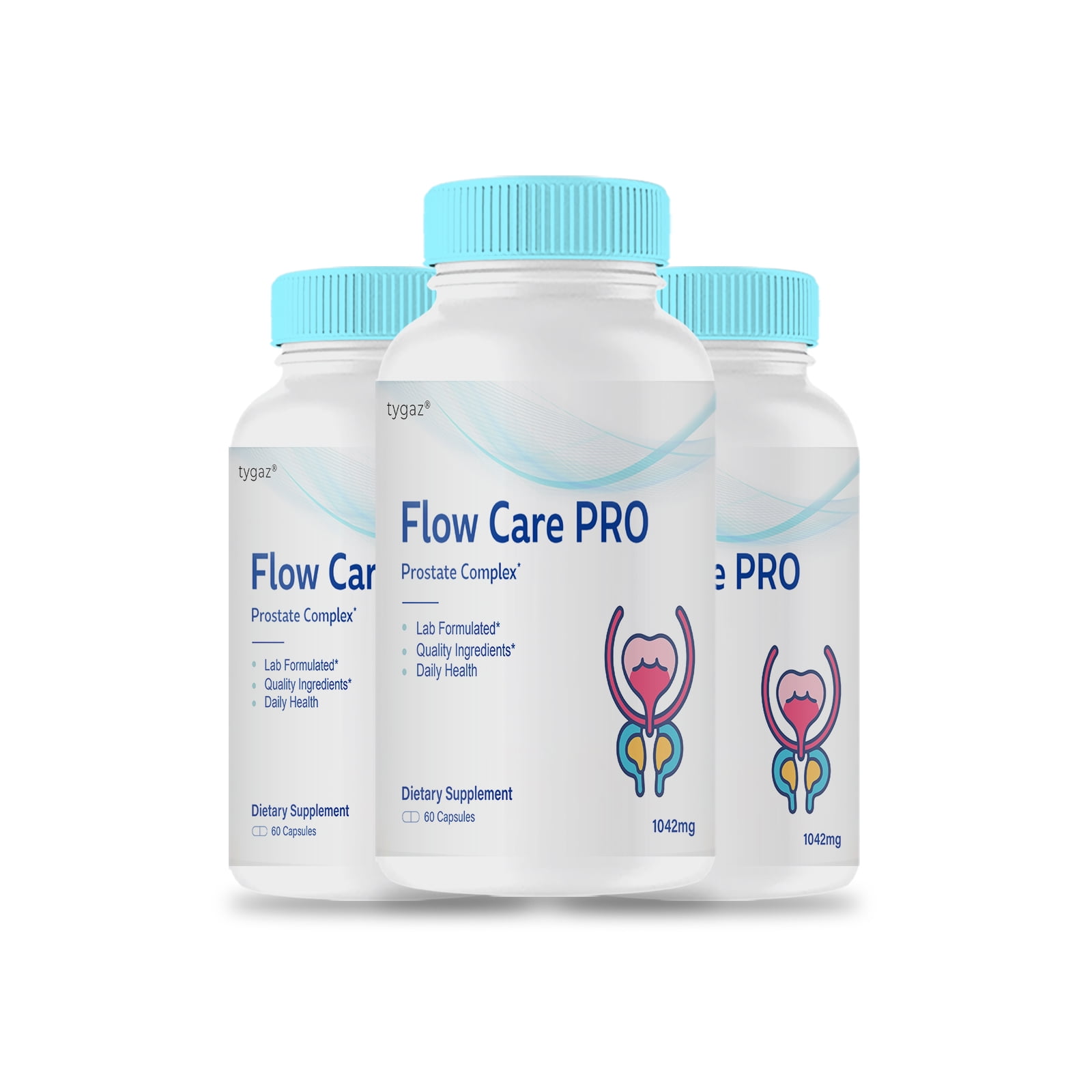(3 Pack) Flow Care Pro - Flow Care Pro Pills For Men - Walmart.com