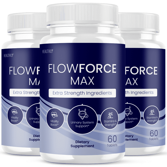 FlowForce Max Prostate Support & Stamina Boost, 180 Caps (3 Pack ...