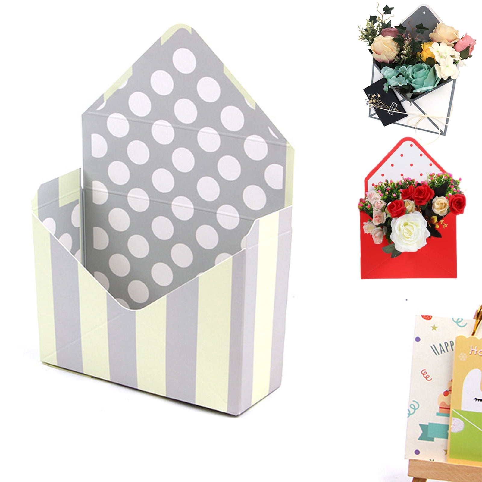 3-Pack Flower Bouquet Envelope Boxes, Folding Floral Gift Boxes for ...