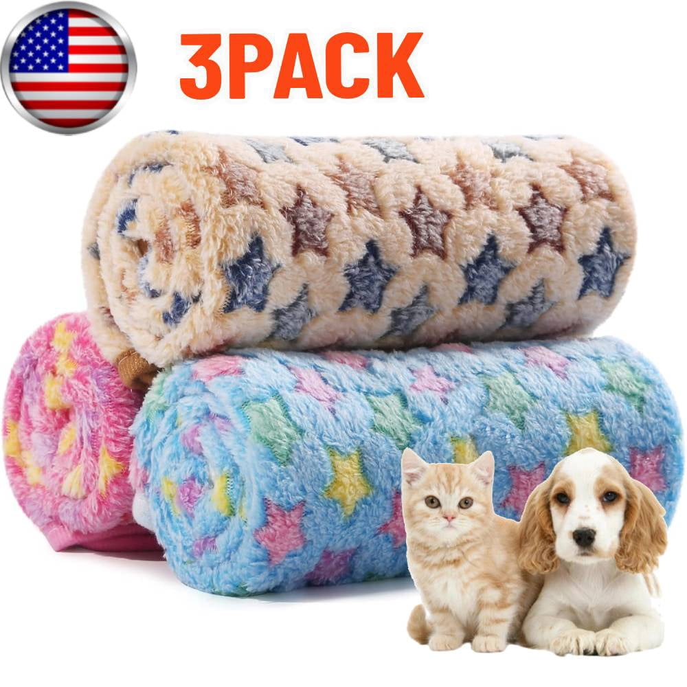 3 Pack Fluffy Dog Blankets Washable for Small Medium Large Dogs, Soft ...