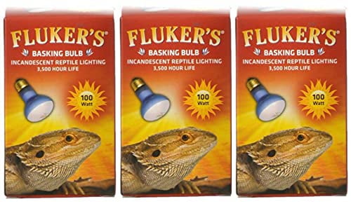 (3 Pack) Fluker's Basking Spotlight Bulbs for Reptiles 100 Watt ...