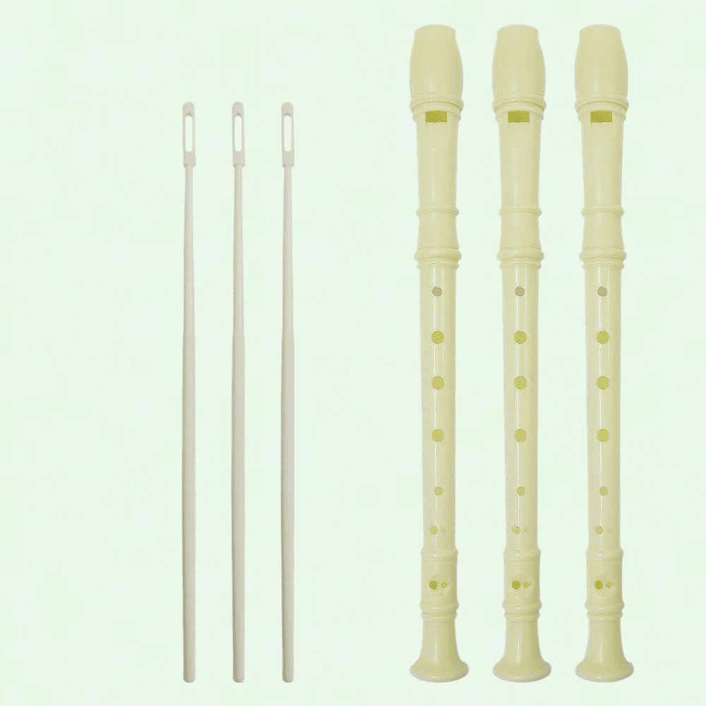3 Pack Flute Hole Soprano Recorder with Cleaning Rod and Storage Bag ...