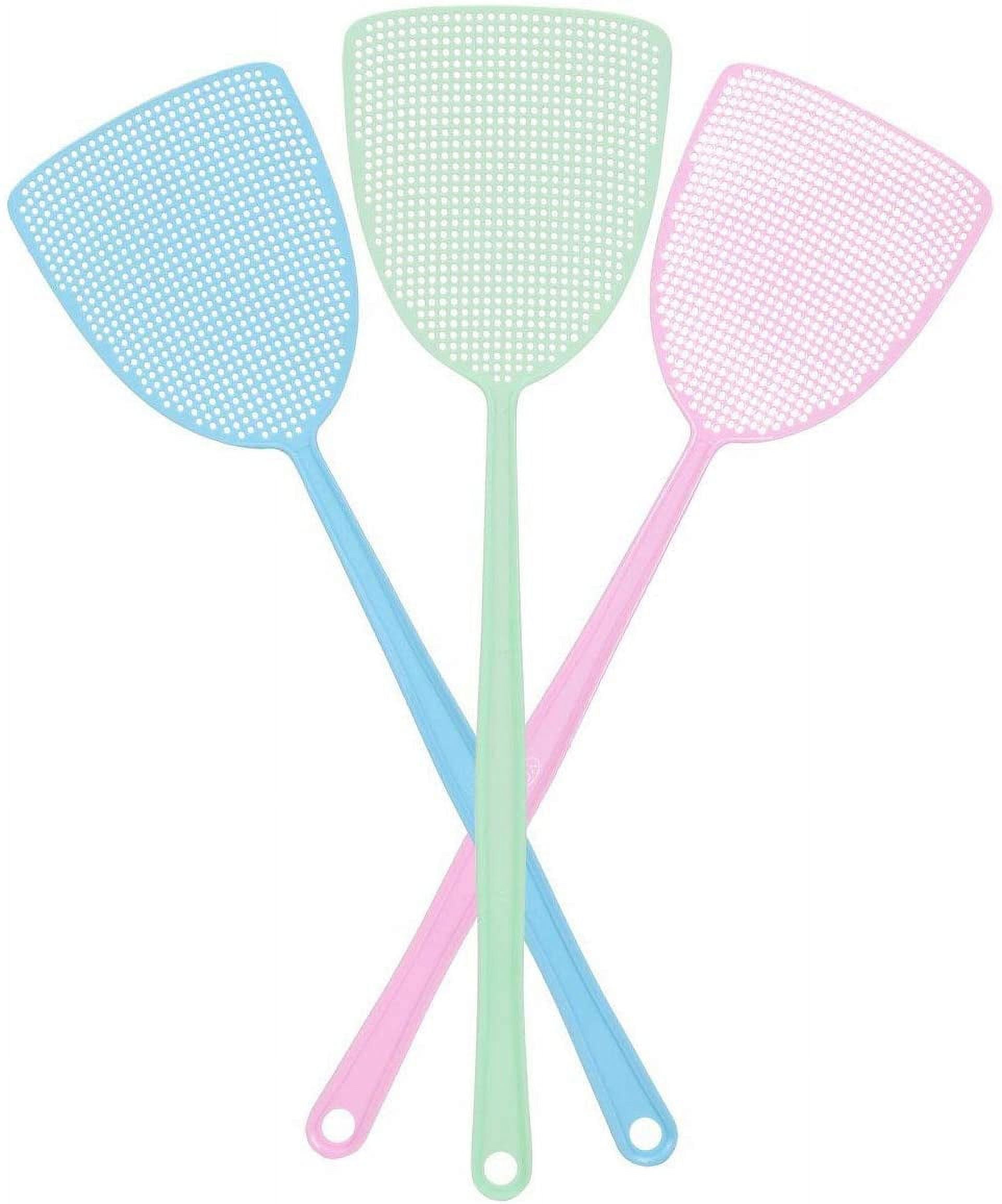 3 Pack Fly Swatters Heavy Duty Set - 17.5-Inch Extra Long Fly Swatter ...