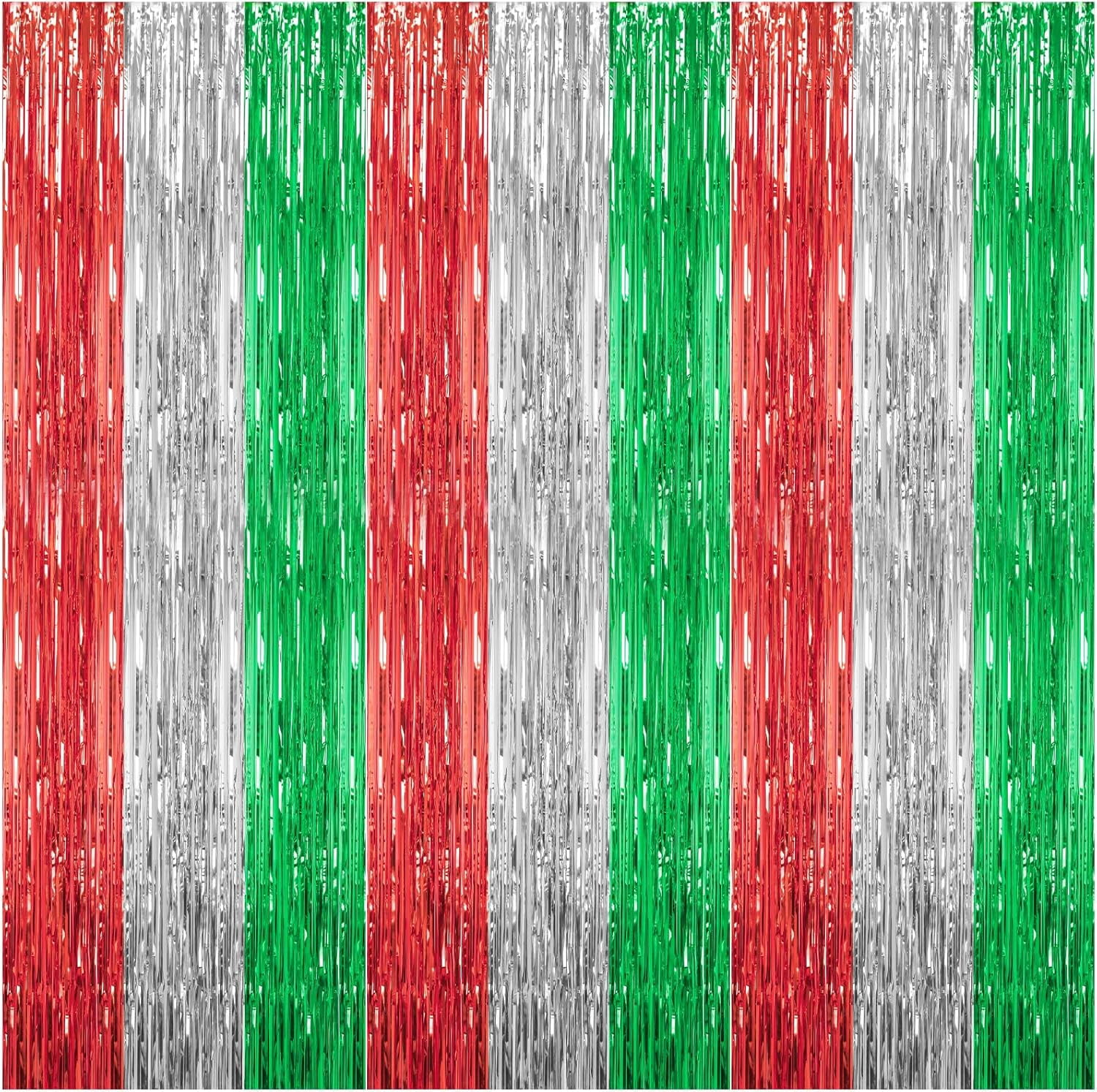 3 Pack Foil Fringe Backdrop - Shiny Metallic Tinsel Curtains for Party ...