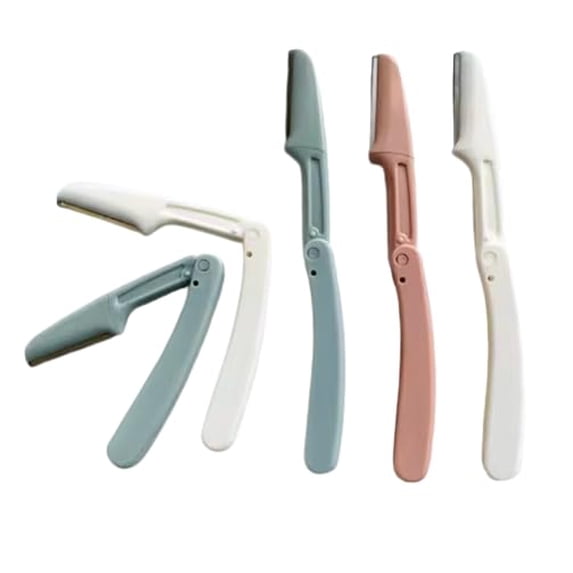 3-Pack Foldable Precision Facial & Eyebrow Trimmer Razor, Stainless ...