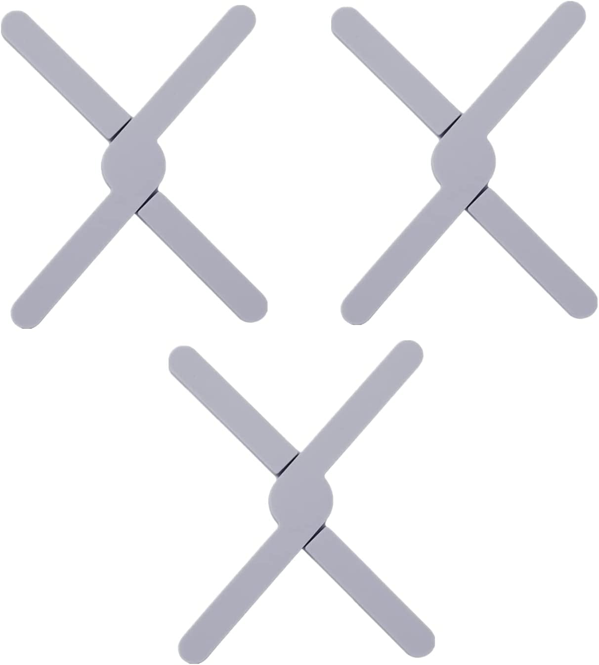 3 Pack Foldable Silicone Trivets, Non-Slip Thick Heat-Resistant Folding ...