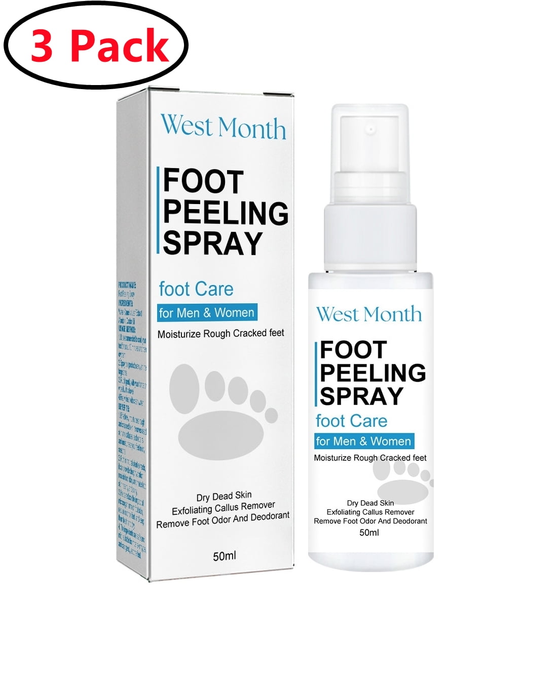 3 Pack Foot Peeling Spray Oil - Foot Peeling Spray for Remove Dead Skin ...