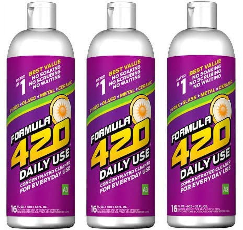 3 Pack - Formula 420 Daily Use Concentrated 16oz. Makes 32oz. Glass ...