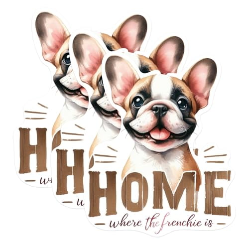 (3 Pack) French Bulldog Decals - Frenchie Home Decor - Dog Breed ...