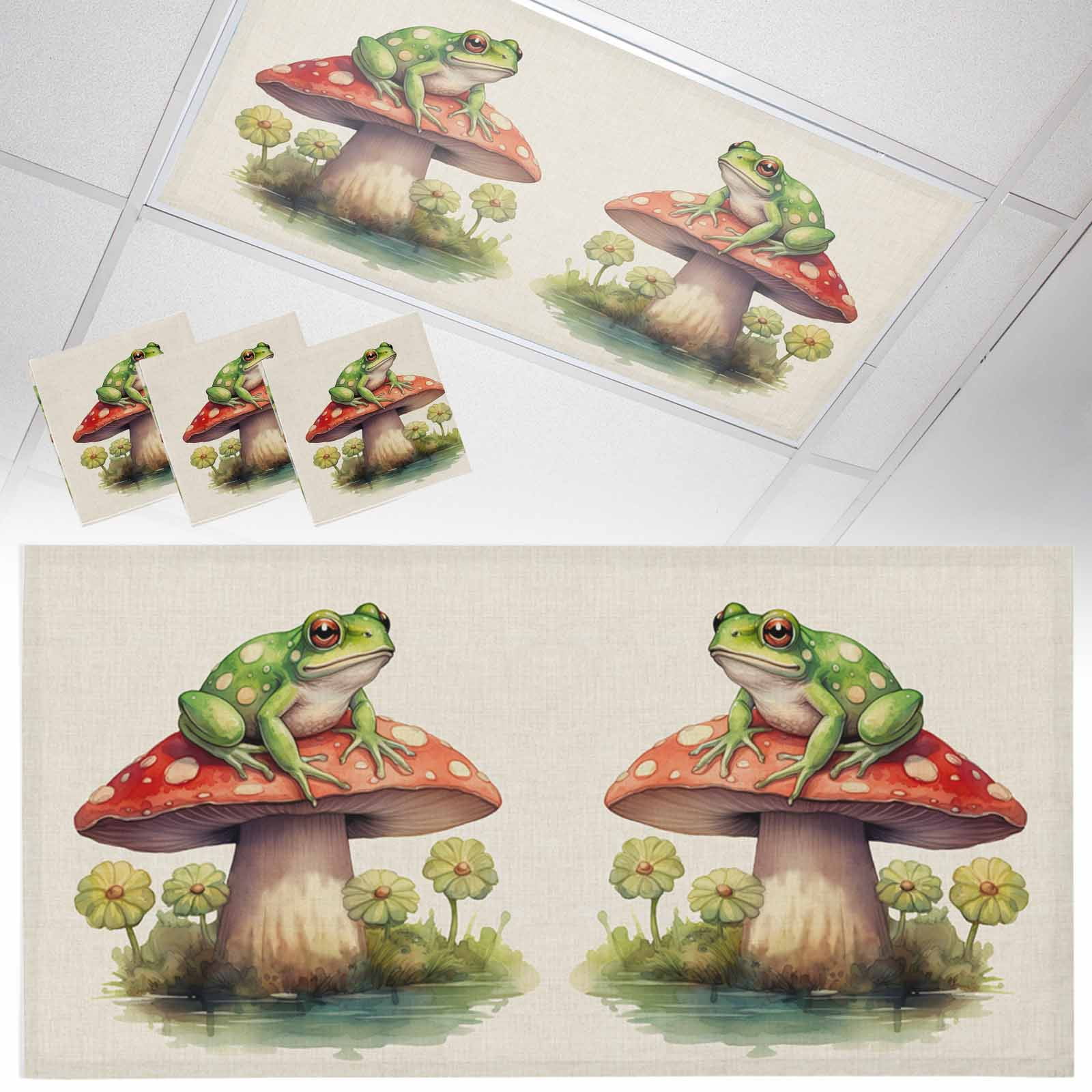 3 Pack Frog Mushroom Fluorescent Light Covers for Ceiling Lights ...