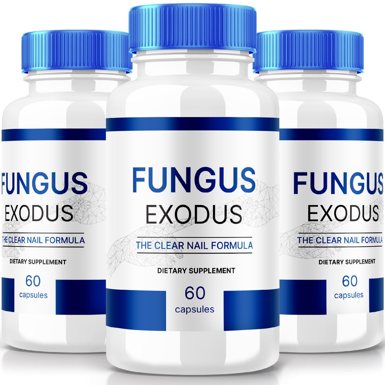(3 Pack) Fungus Exodus Capsules, The Clear Nails Formula, Premium ...