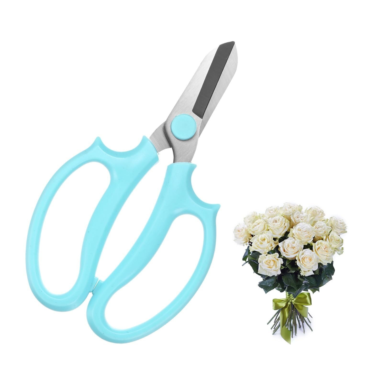 3-Pack Garden Flower Scissor, 18cm Stainless Steel Floral Shear ...
