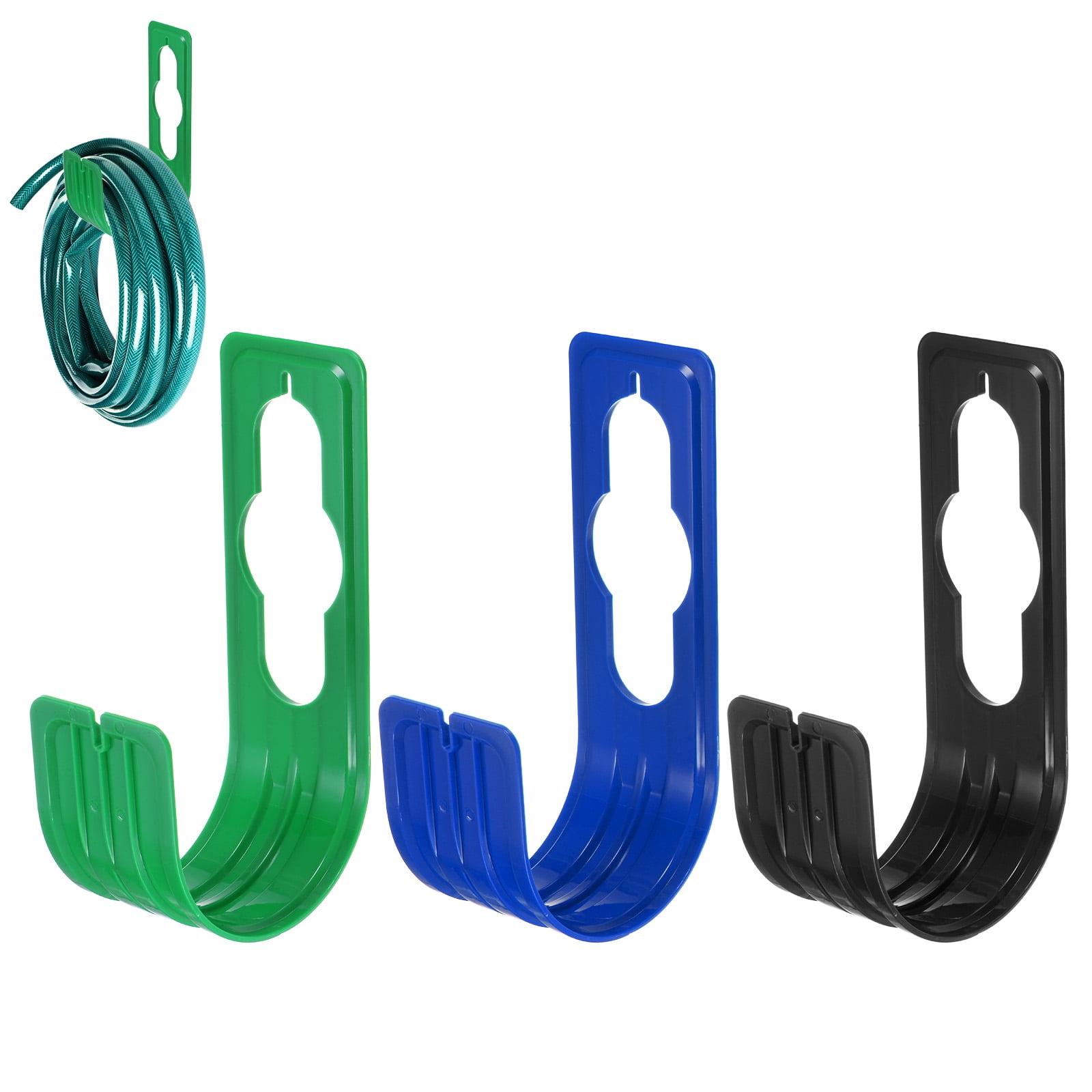 3-Pack Garden Hose Hanger, ABS Plastic Water Hose Holder Wall Mount for ...