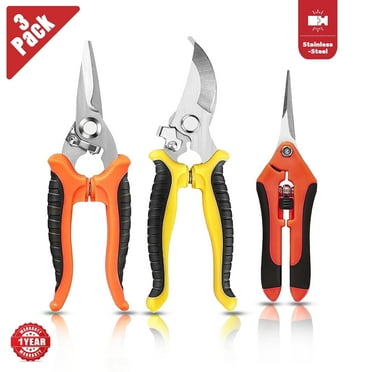 3 Packs Gardening Scissors Garden Tools, Pruning Shears Gardening ...
