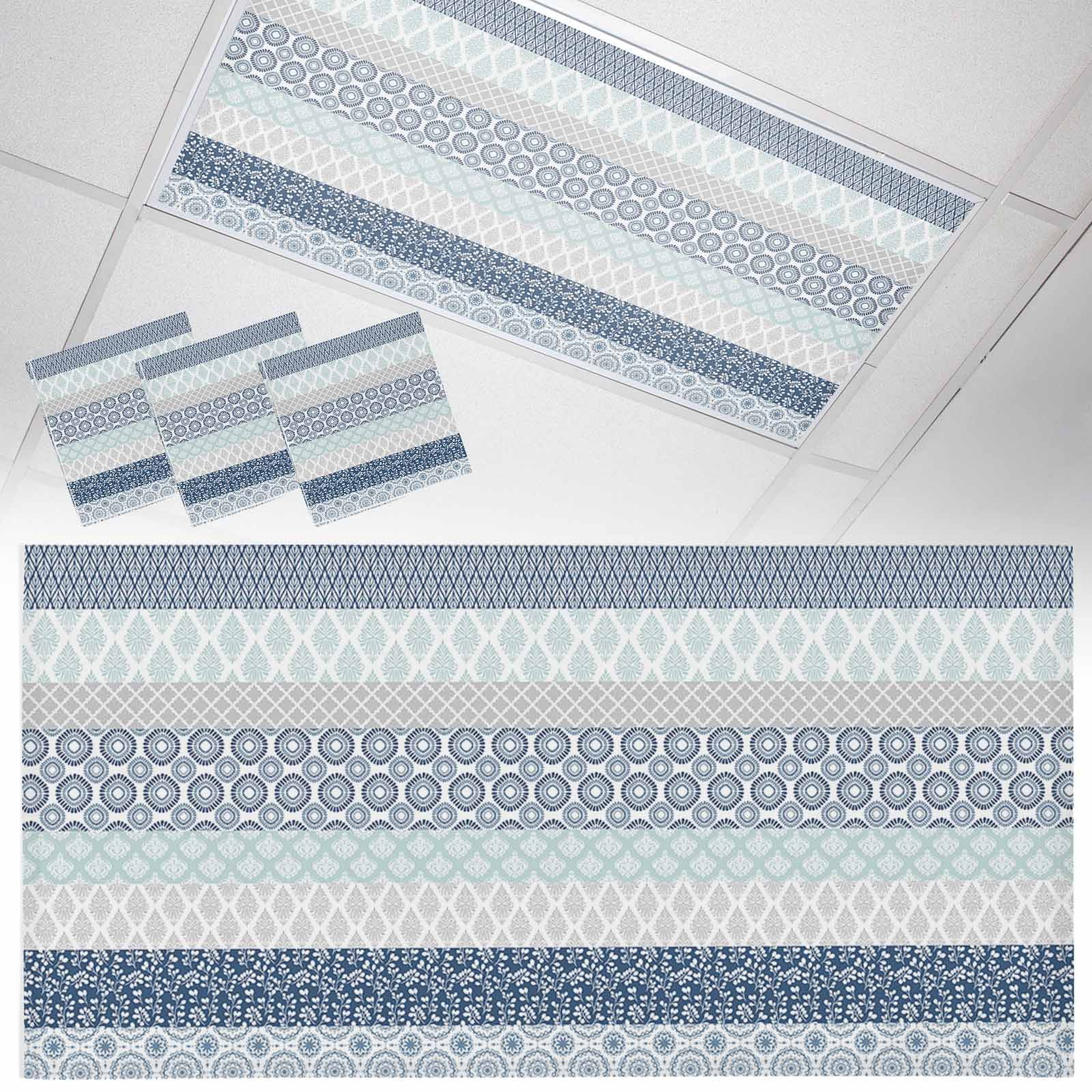 3 Pack Geometric Bohemia Fluorescent Light Covers for Ceiling Lights ...