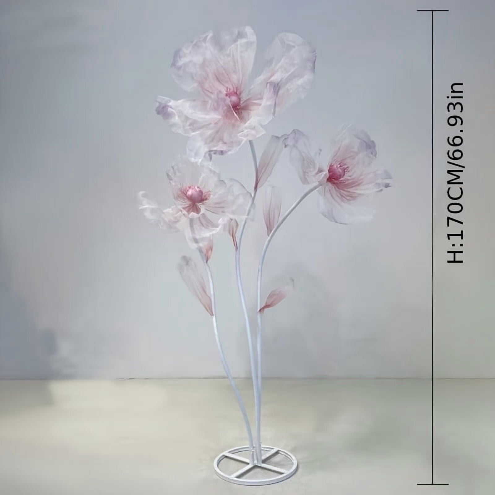 3-Pack Giant Artificial Poppy Flowers with Base Branches – Multi-Color ...