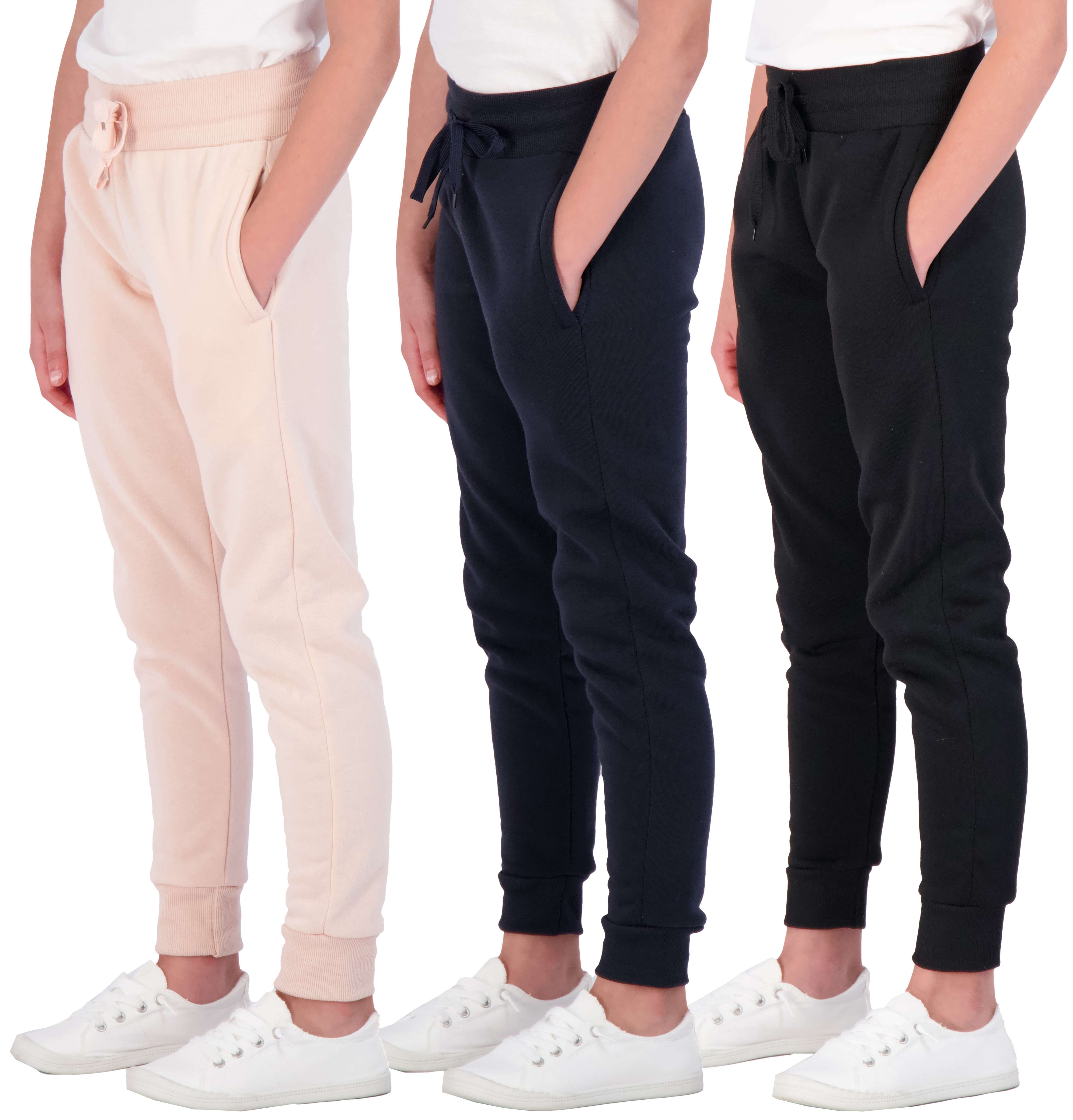 Free Shipping! 3 Pack: Girls' Fleece Joggers Soft Active Performance ...