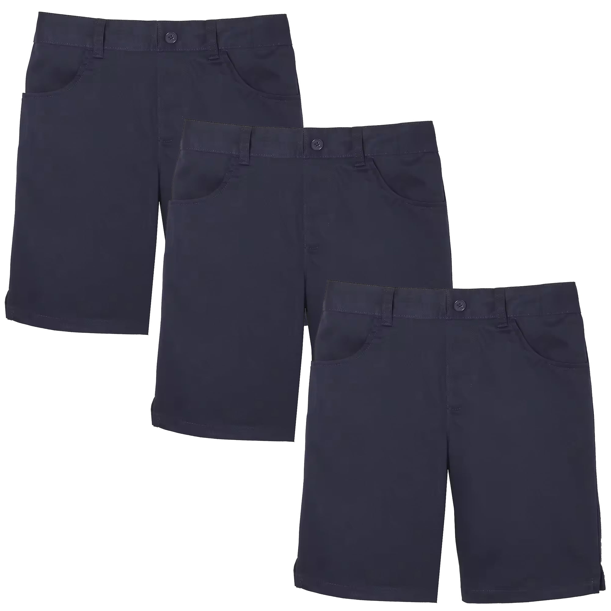 Girls Skinny Super Stretch Soft Bermuda Shorts for School Uniform, Work ...