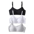 3 Pack Girls Training Bras Seamless Adjustable Breathable Junior Clothes for Teen Girls Bras for ...
