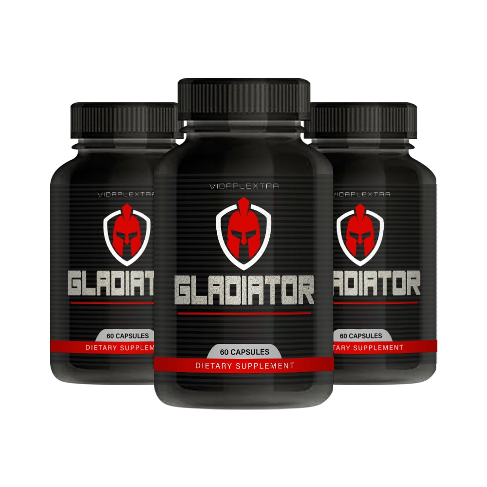(3 Pack) Gladiator Capsues - Gladiator Male Capsules - Walmart.com