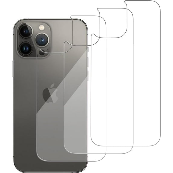 3 Pack Glass Back Screen Protector Compatible for iPhone 13 Pro Max [6. ...