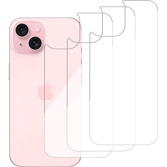 3 Pack Glass Back Screen Protector Compatible for iPhone 16E / iPhone ...