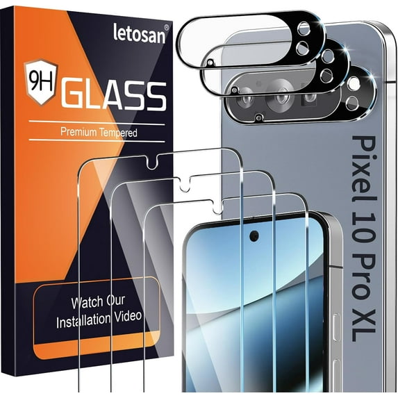 3 Pack Glass Screen Protector for Google Pixel 10 Pro XL [6.8 inch ...