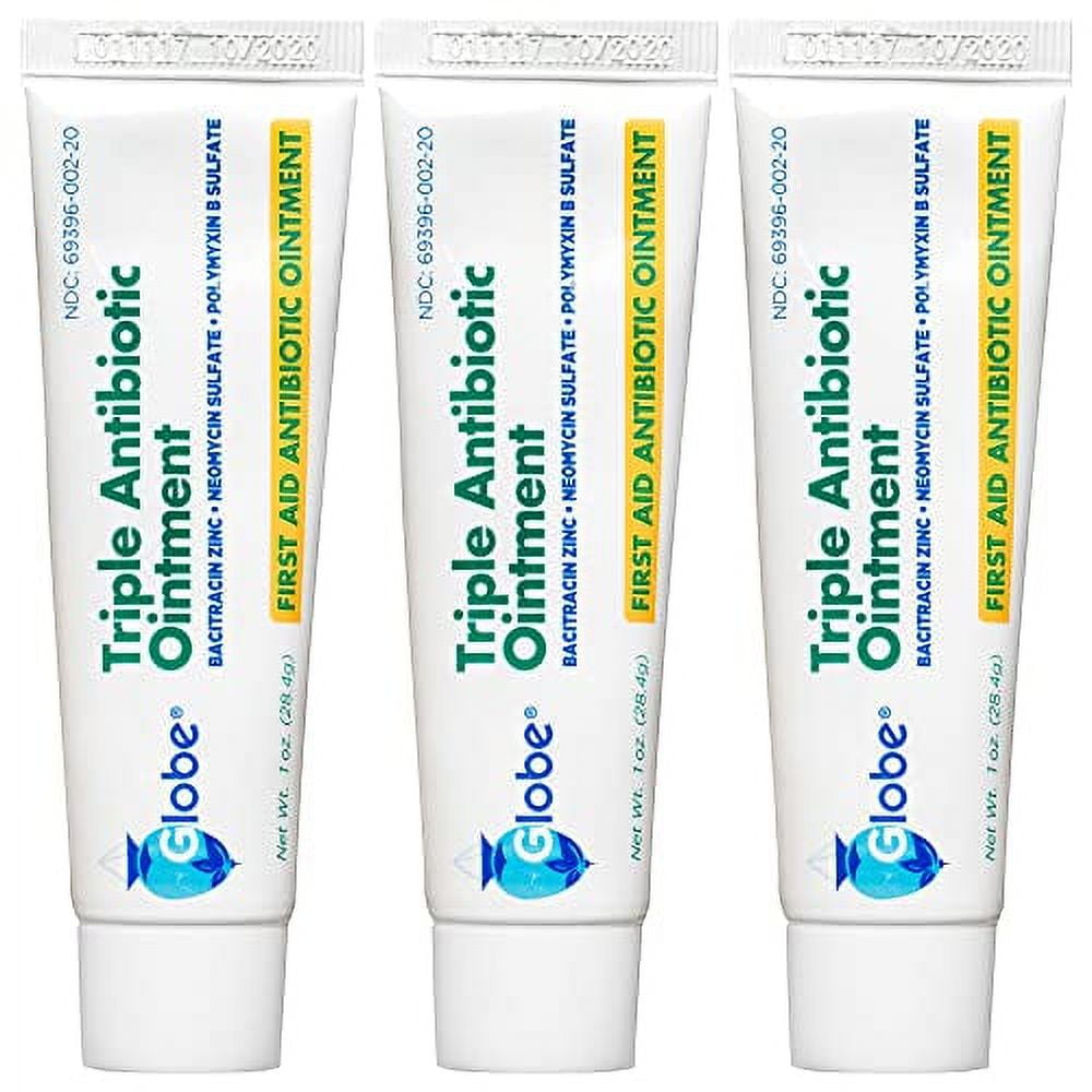 (3 Pack) Globe 1oz Triple Antibiotic Ointment, First Aid Ointment for ...