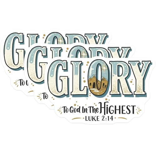 (3 Pack) Glory Decals - Religious Stickers - Christian Laptop Decals ...