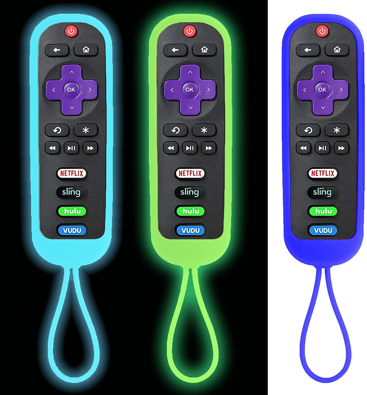 3 Pack Glow Remote Case for TCL Roku Smart TV RC280 RC282 Remote ...