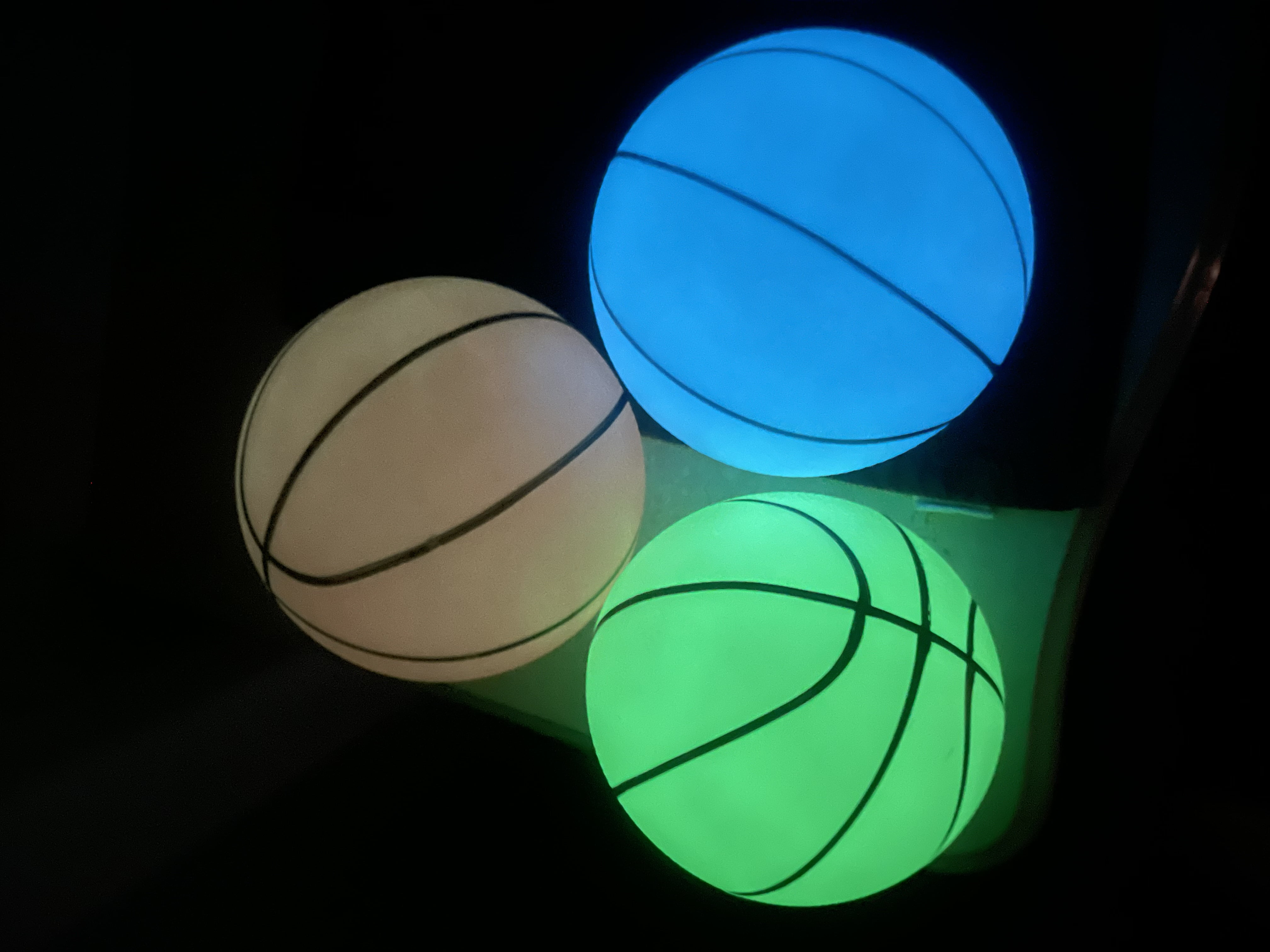 3 Pack Glow in The Dark Mini Basketballs Includes Pump and Needle Magic ...