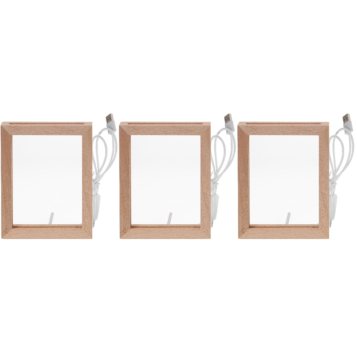 Eease 3pcs Light Up Picture Frame LED Light Photo Frame Lighted Wood ...