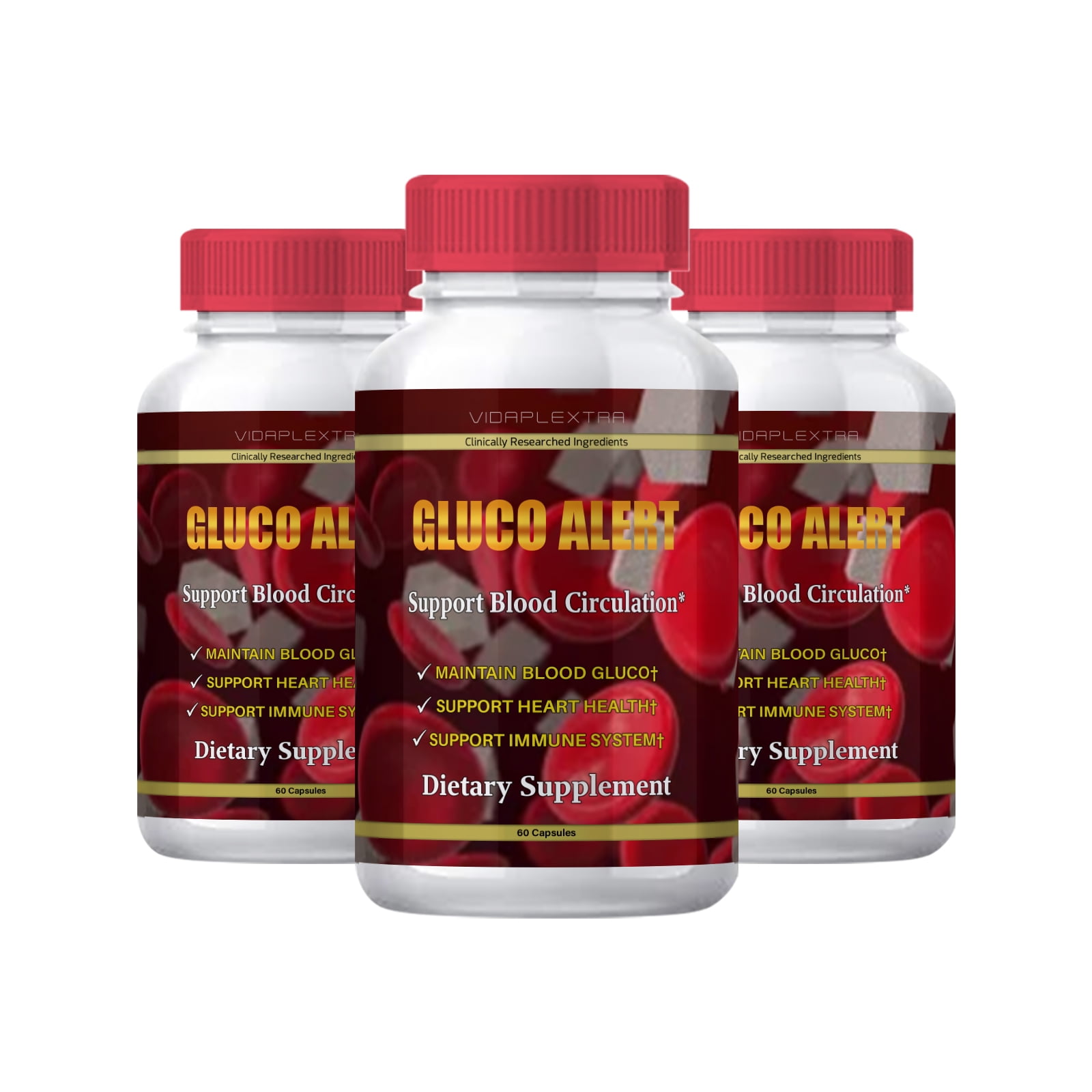 (3 Pack) Gluco Alert - GlucoAlert Capsules - Walmart.com