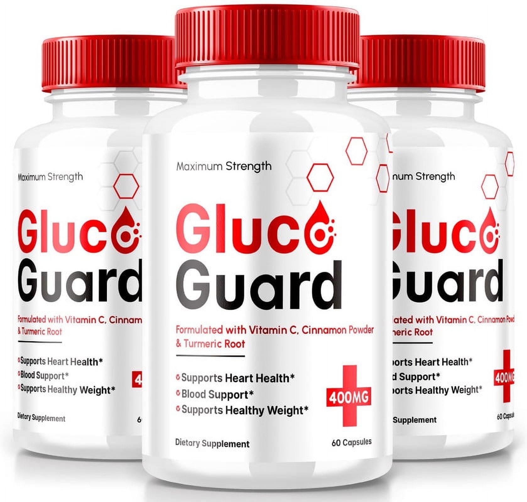 (3 Pack) Gluco Guard Capsules, GlucoGuard Natural Blood Support Formula ...