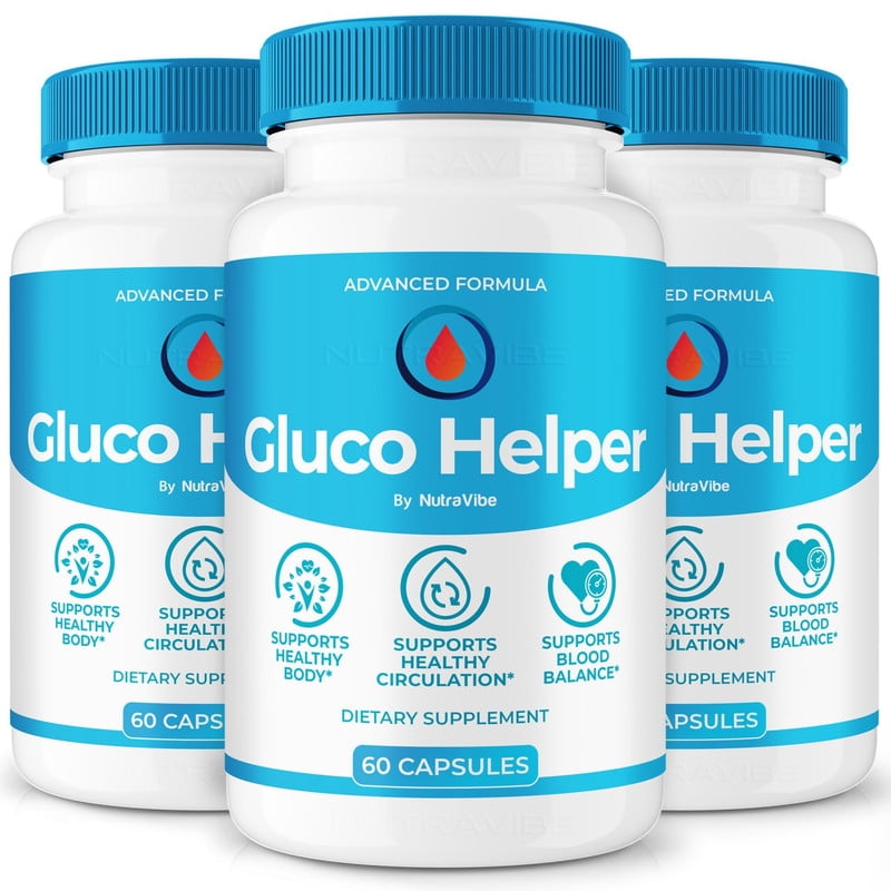 (3 Pack) Gluco Helper – Original Formula with a Clean Blend to Support ...